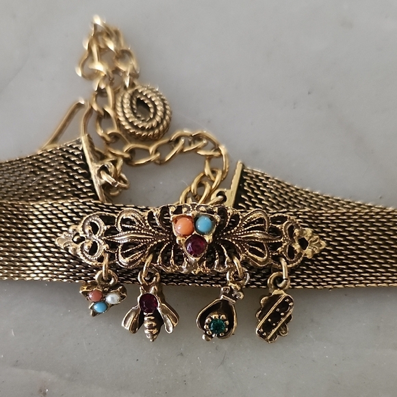 Source Unknown | Jewelry | Vintage Golden Mesh Choker Decorative Center ...